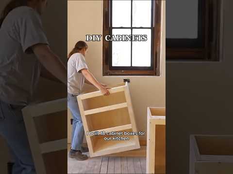 How I DIYed our KITCHEN CABINETS! 🛠️ #kitchendesign