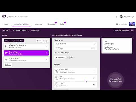 Toggle audio files in practice lists