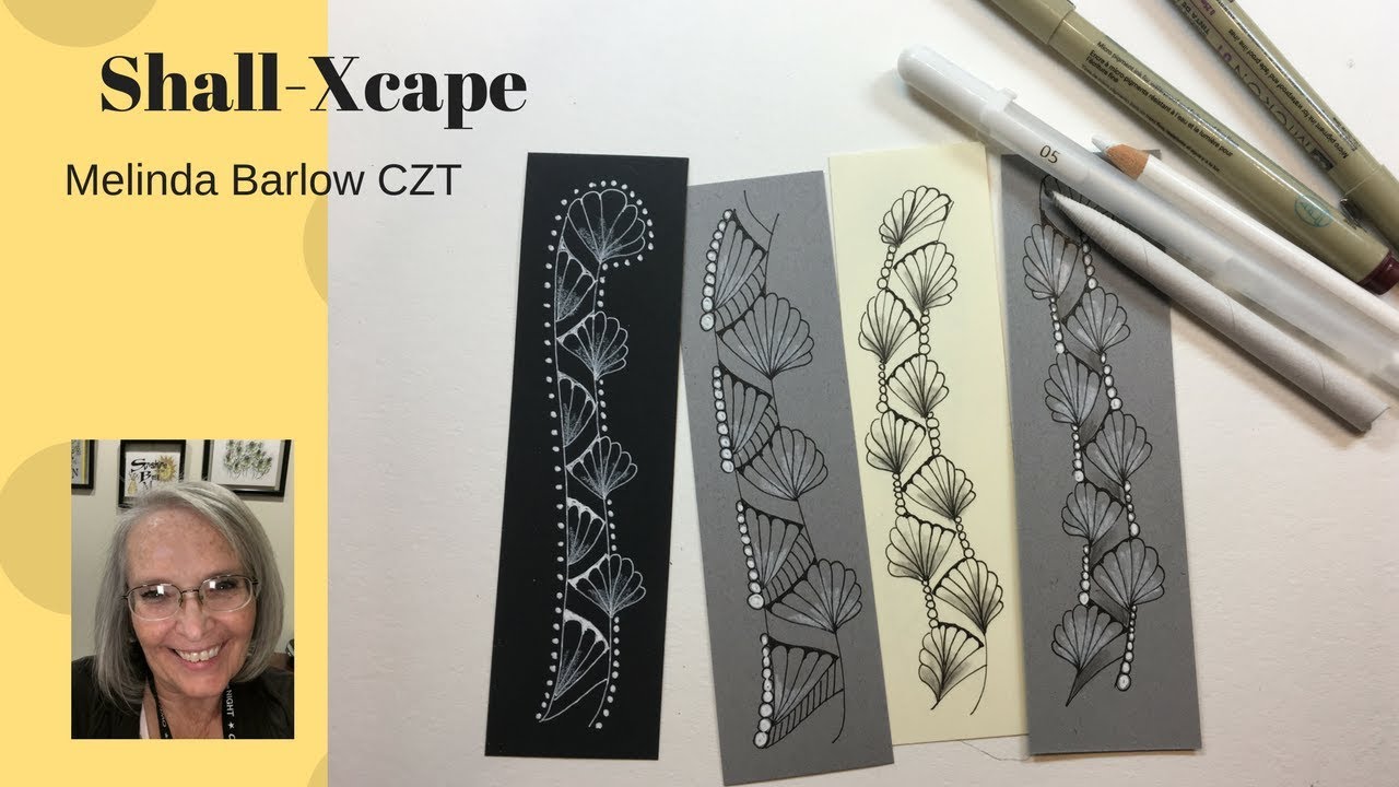 Shell Xcape Tangle Pattern Lesson #266