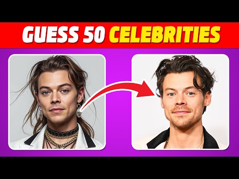 Guess 50 Celebrities from opposite gender | Guess the celebrity quiz 2025 | Harry styles, the weeknd