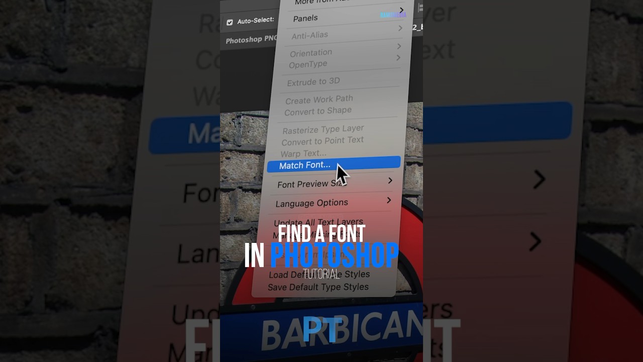 How to find a Font in Photoshop