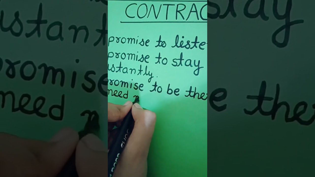 Best friend contract How to make friendship contract
