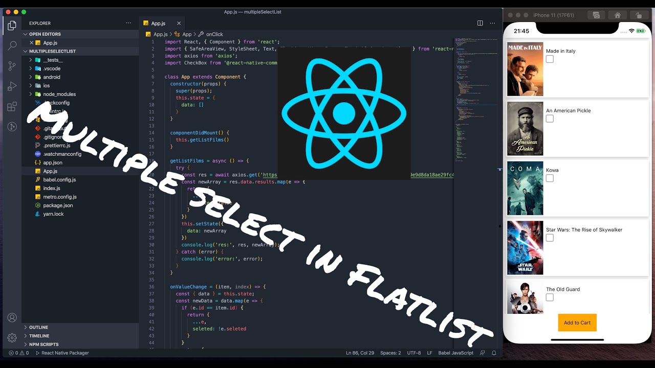 ReactNative - Problem 2 - Multiple select in Flatlist