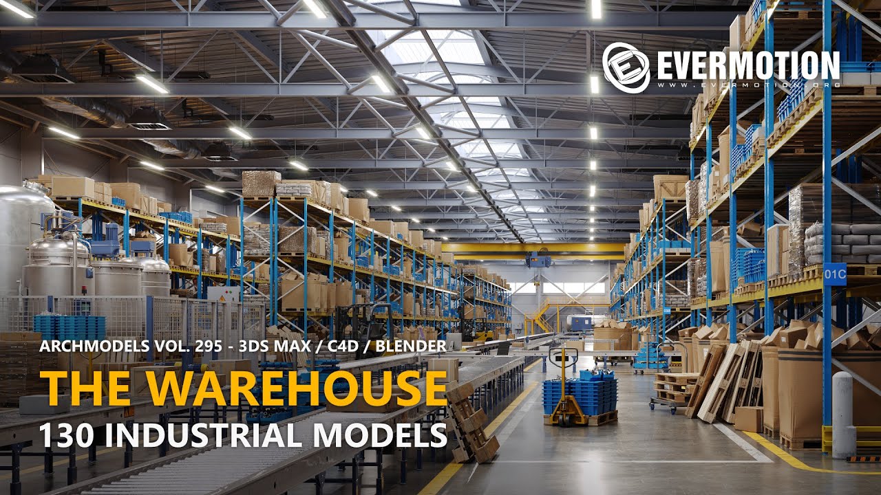 The Warehouse - 130 models for 3ds Max , C4D and Blender