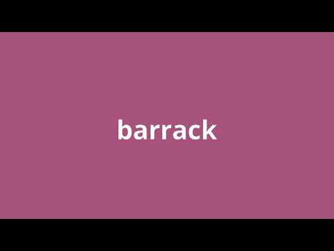 what is the meaning of barrack