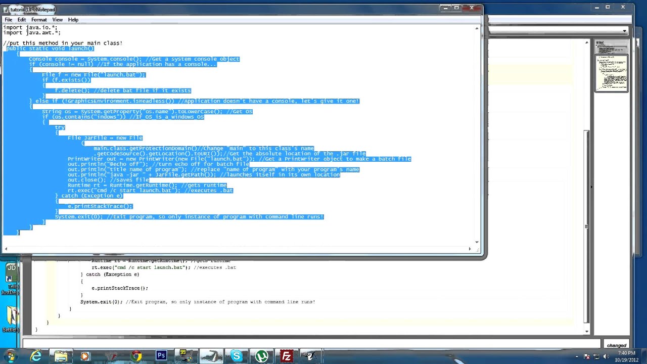 Java Tutorial 13: Hello Command-Line Jar Double-Click file!