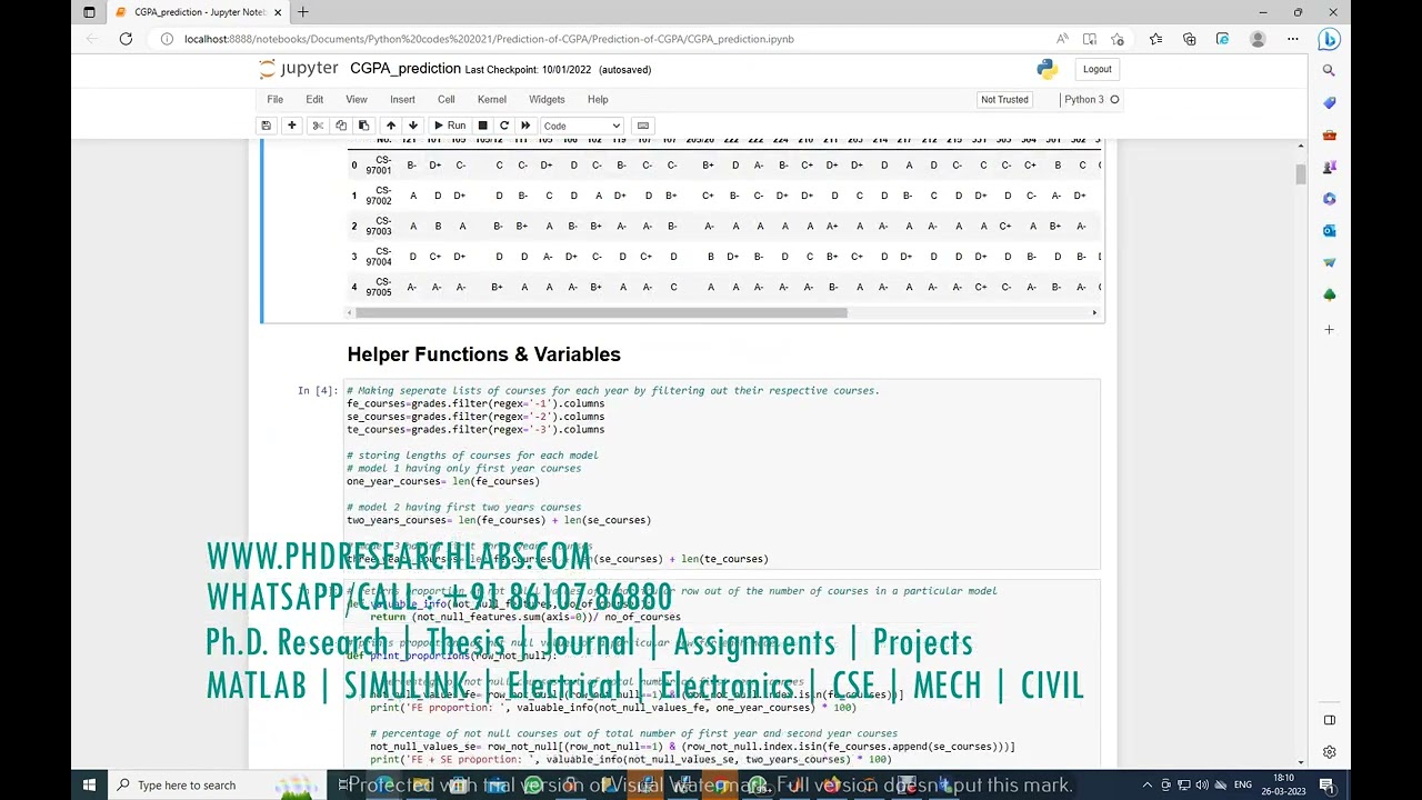 Machine Learning Prediction for Student Academic Performance in Higher Education Python code