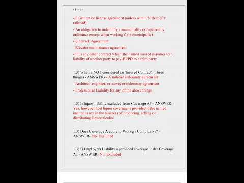CIC COMMERCIAL CASUALTY INSTITUTE EXAM NEWEST ACTUAL EXAM AND PRACTICE EXAM COMPLETE 180 QUESTIONS A