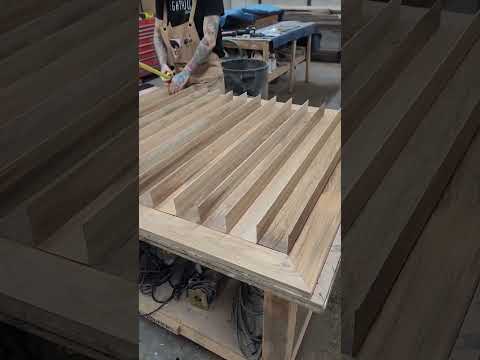 massive outdoor teak table! #woodworking #diy #teakwood