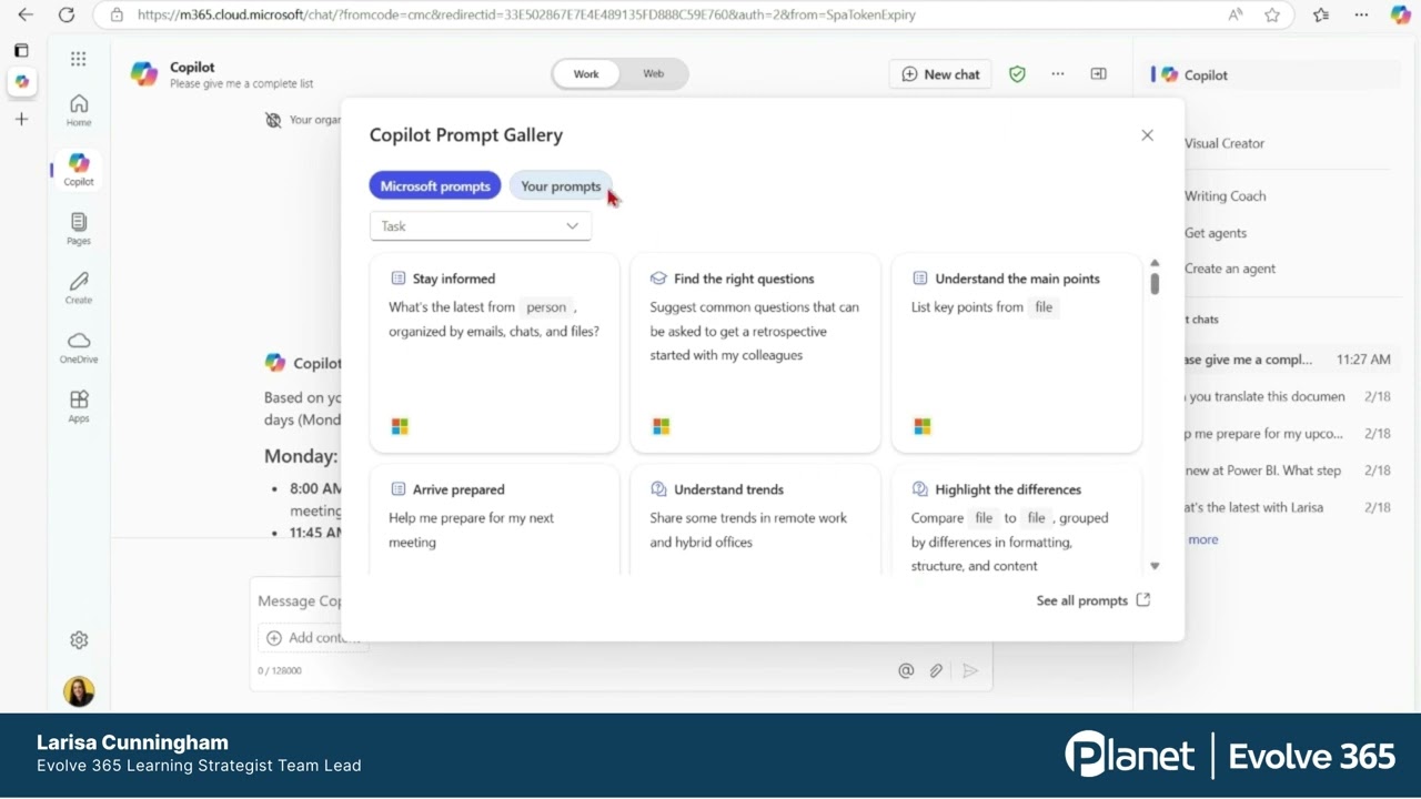 Saving and Sharing Microsoft Copilot Prompts - Evolve 365 Tips & Tricks