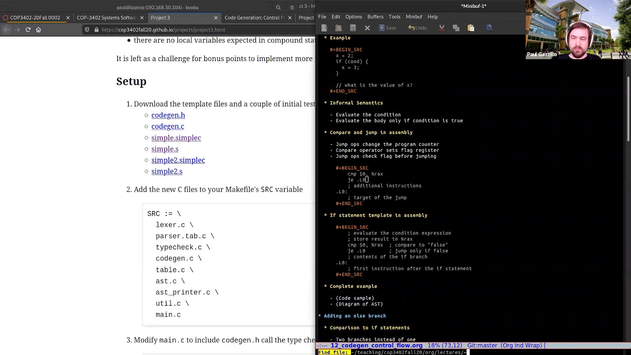 Lecture 12: https://cop3402fall20.github.io/ (COP-3402 Fall 2020)