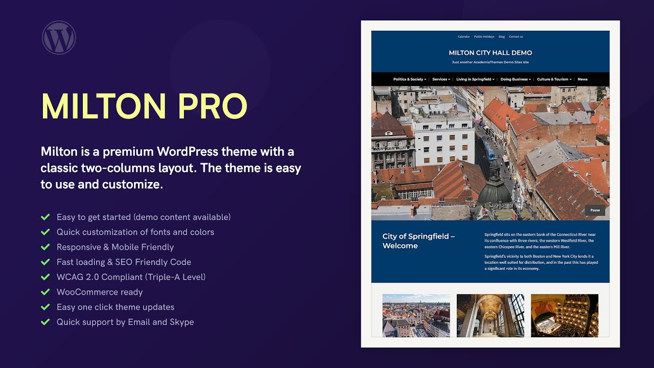 Milton WordPress Theme - Tutorial and Free vs Pro Theme Comparison