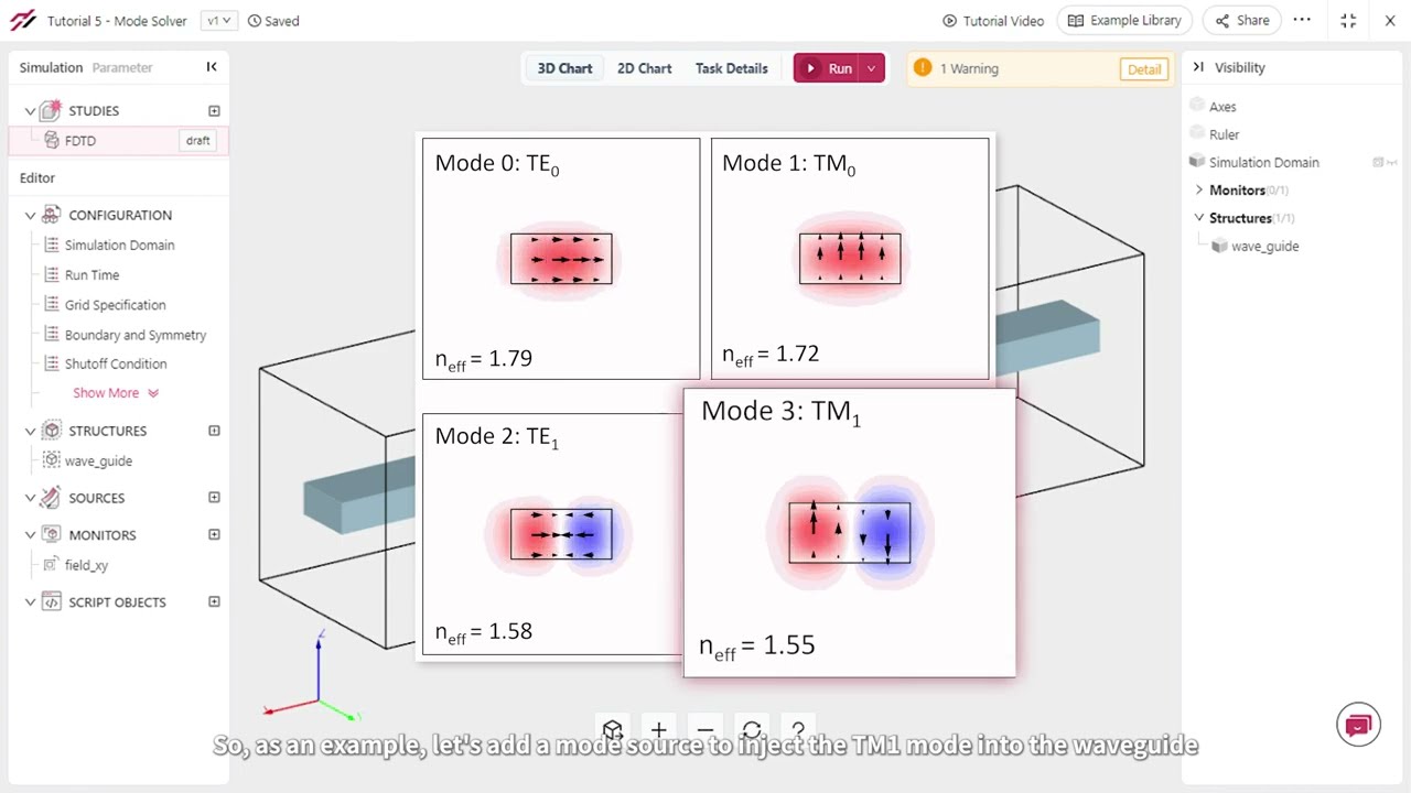 Tidy3D Tutorial 5: Mode Solver in FDTD Simulations
