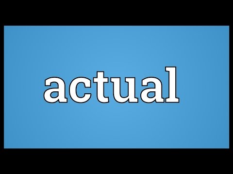 Actual Meaning