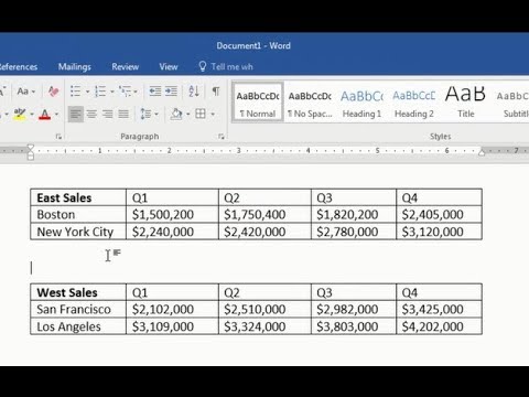 Split a Table in Microsoft Word; Break a Table in Two; Divide Table