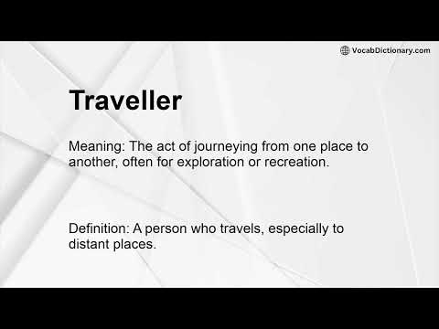 Traveller Meaning