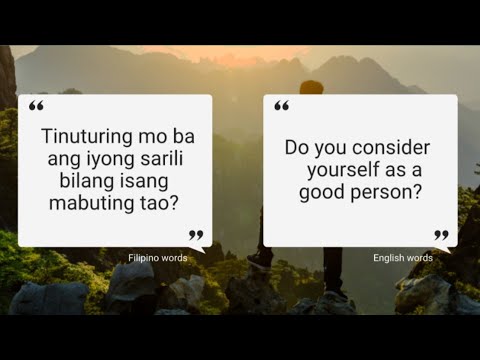 Daily English-Tagalog Sentences //30 Personal Questions