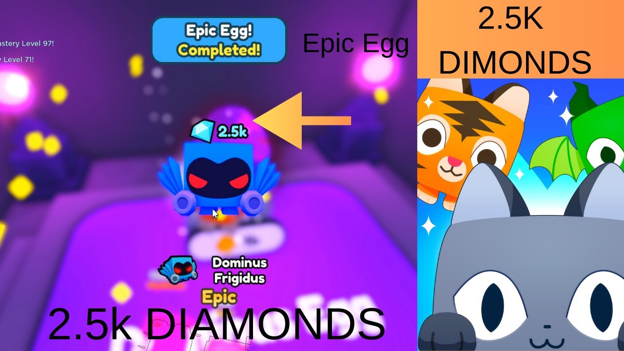 PET SIMULATOR X DOMINUS FRIGIDUS PET AND 2.5K DIAMONDS OPEN || EPIC EGG || #games