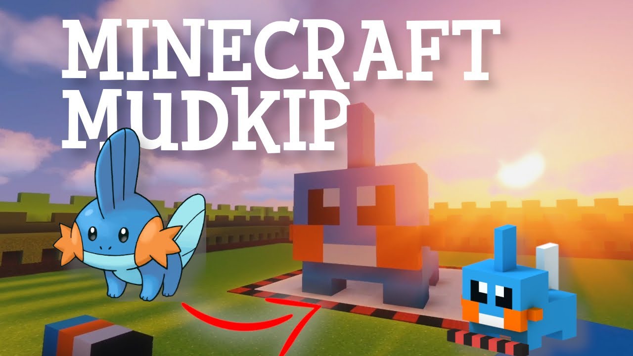 Minecraft: How to Build Mudkip | Pokemon Statue Tutorial