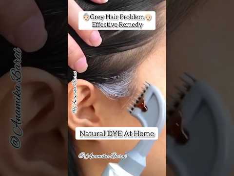 ✅Apply This Natural Homemade Dye/Grey Hair To Black Naturally #shorts #haircare #youtubeshorts#viral