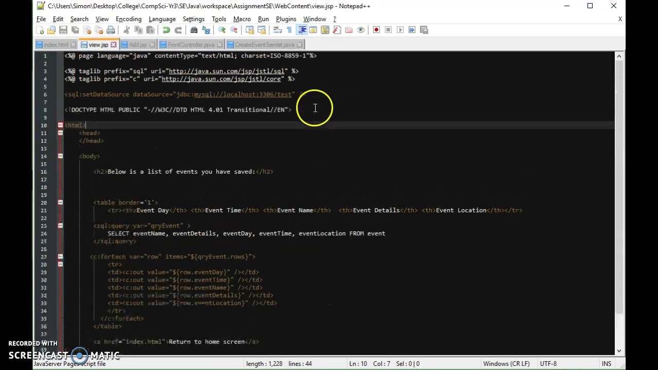 Software Engineering Assignment Implementation Demonstration