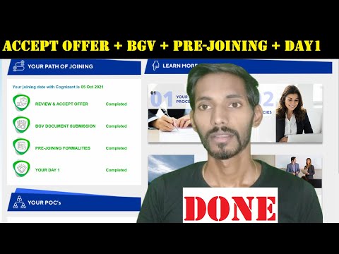 Cognizant Complete BGV Process + Pre-Joining Formalities + Day One