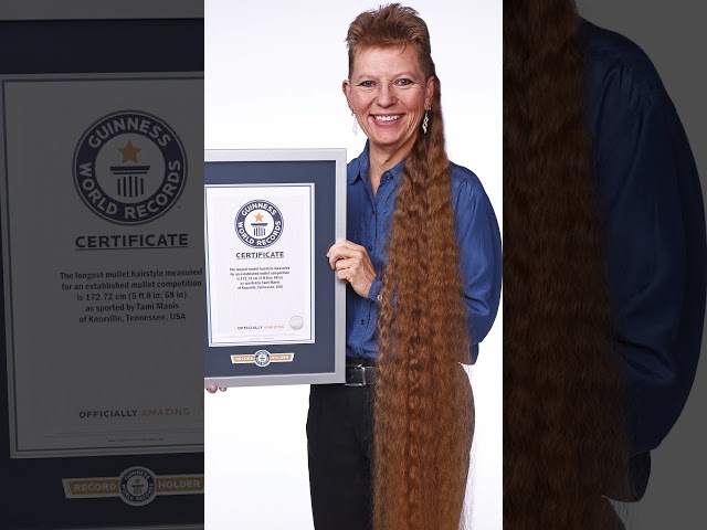 Mujer rompe récord con el mullet más largo registrado