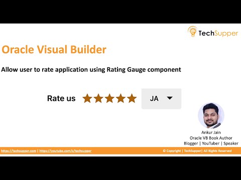 Allow users to rate applications using the Rating Gauge component in Oracle Visual Builder #oic