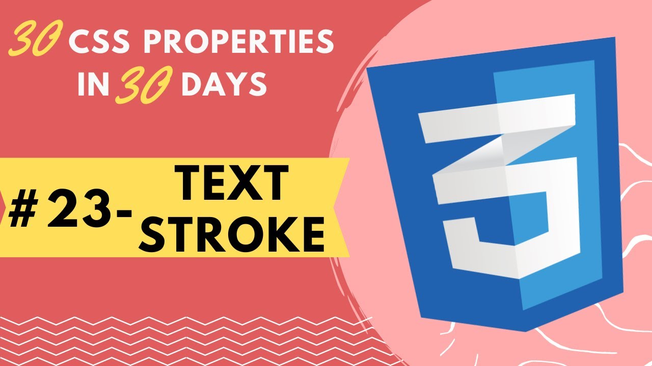Text Stroke in CSS | Day 23 of 30 CSS properties in 30 days