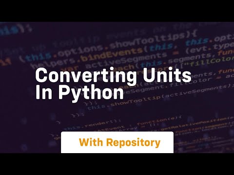 Converting units in python