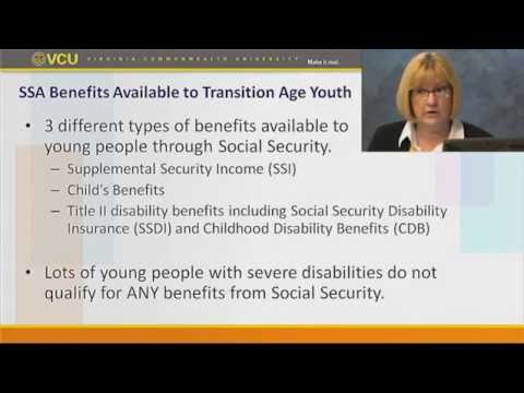 Applying for Social Security Disability Benefits for Transition Age Youth by Lucy Miller