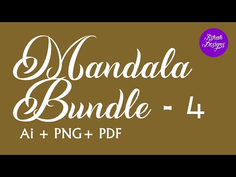 Mandala Design Bundle 4| Circle Design | Ai Templates of Decoration Elements| PNG Ornaments Design