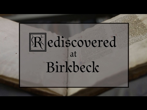 Rediscovered: Medieval Books at Birkbeck