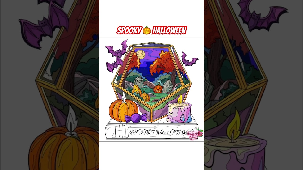 👻 Spooky 🎃 Halloween #happycolorapp #coloring