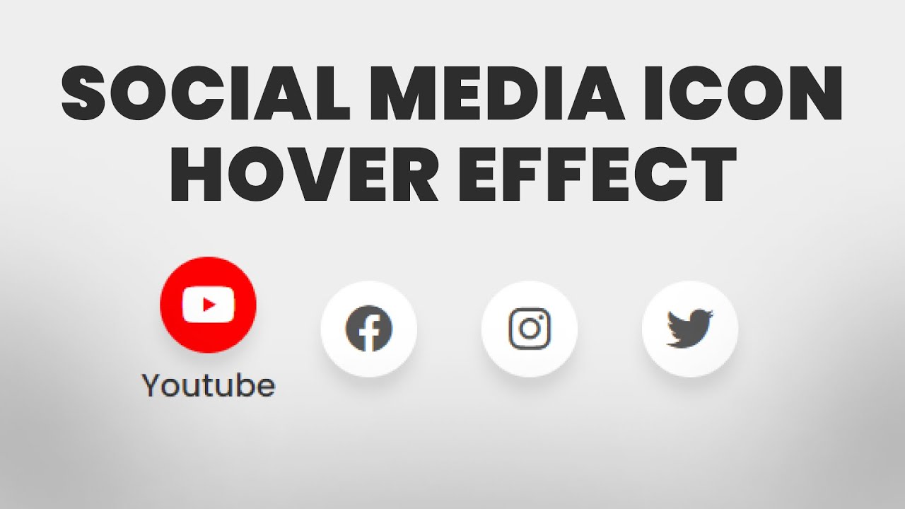 Social Media Icon Hover Effect Using HTML and CSS