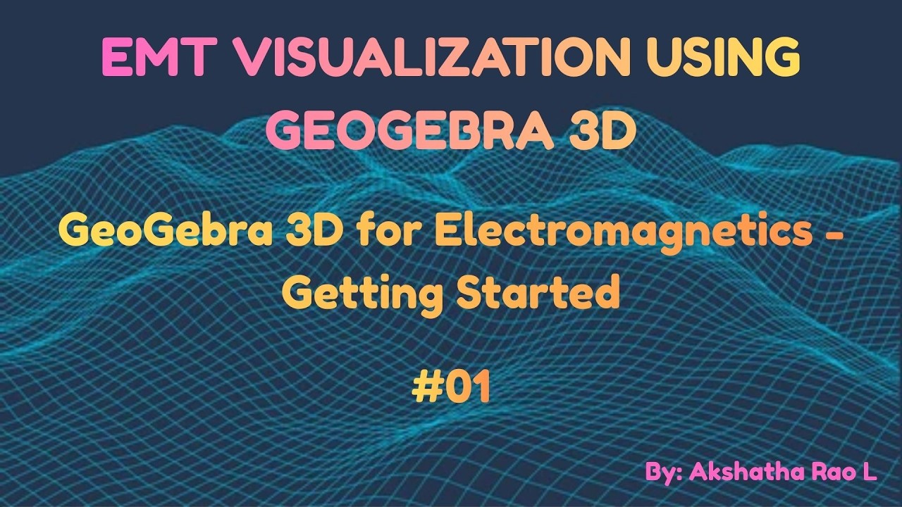 Geogebra 3D for EMT - Getting Started | Part 1  #geogebra #emt