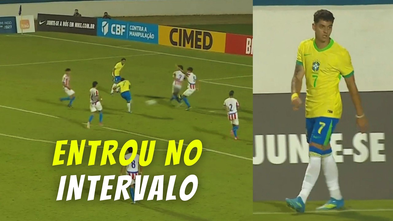 LUCCA JOGANDO NA SELEÇÃO SUB 20 | Lucca Marques vs Paraguai