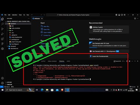npm pnpm cannot be loaded because running script is disabled |set execution policy| SOLVED !!