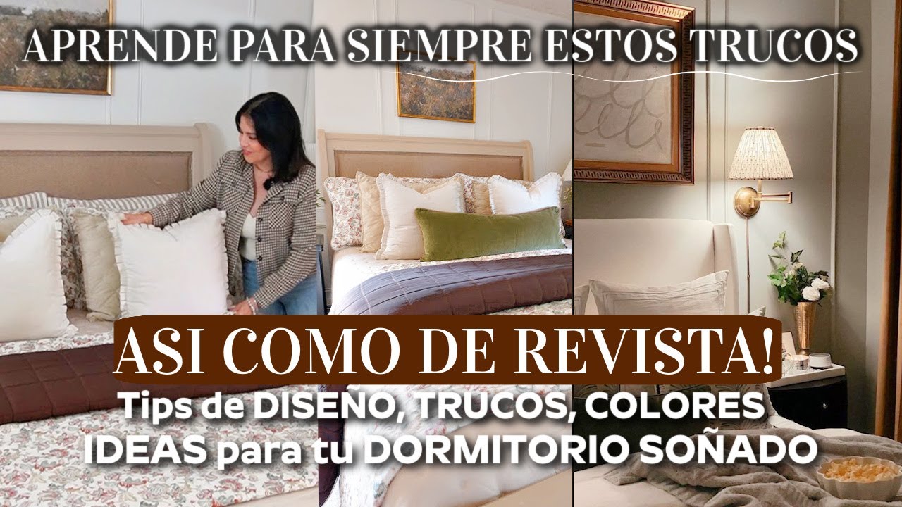 IDEAS FÁCILES para LOGRAR HABITACIÓN DE LUJO✨HAZ LA CAMA en un 2x3 sin STRESS ✅ DECORACIÓN RELAJANTE