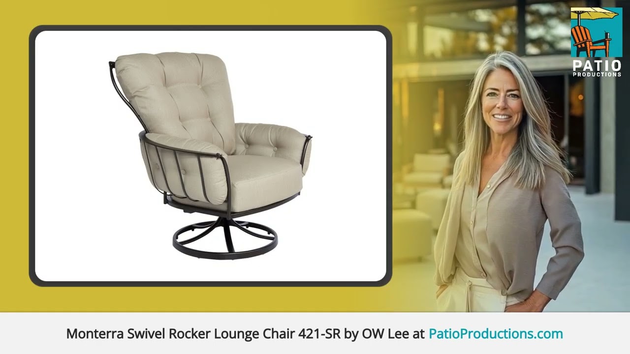 OW Lee Monterra Swivel Rocker Lounge Chair 421-SR | Elevate Your Patio with Luxury Motion Seating