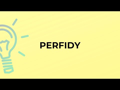 What is the meaning of the word PERFIDY?