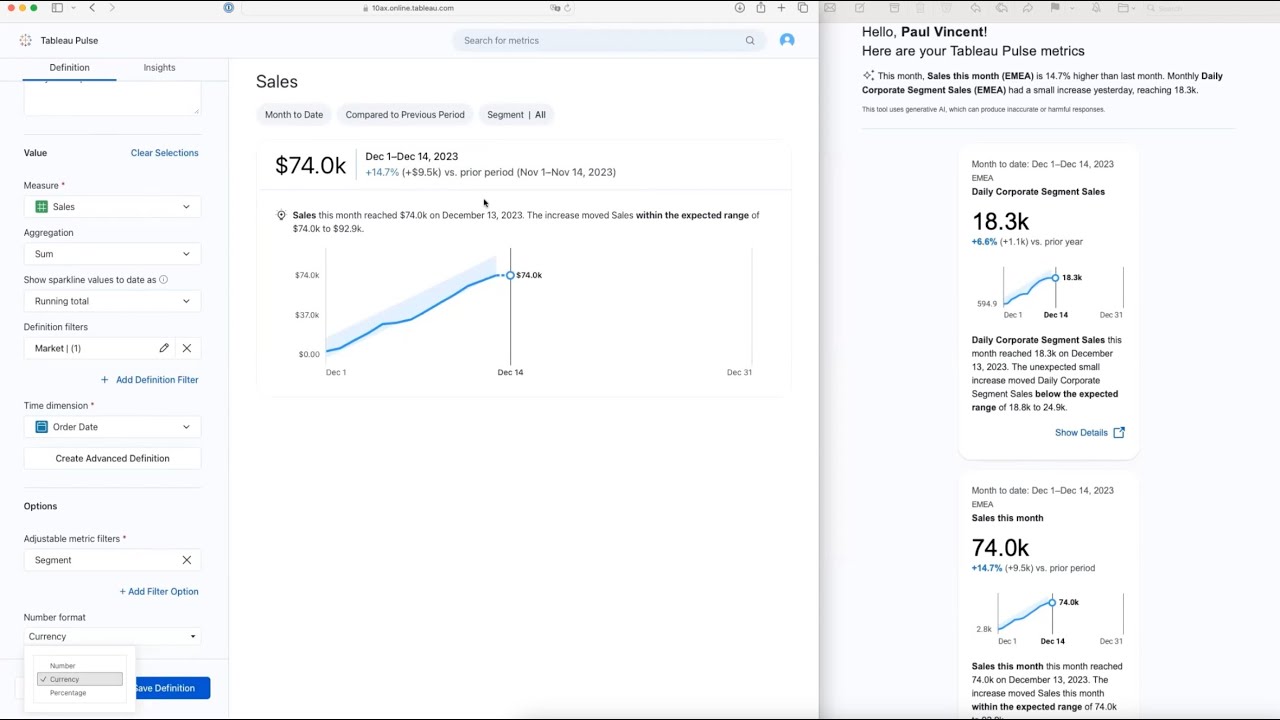 Tableau Pulse: How to Set Up and Use Case Demo