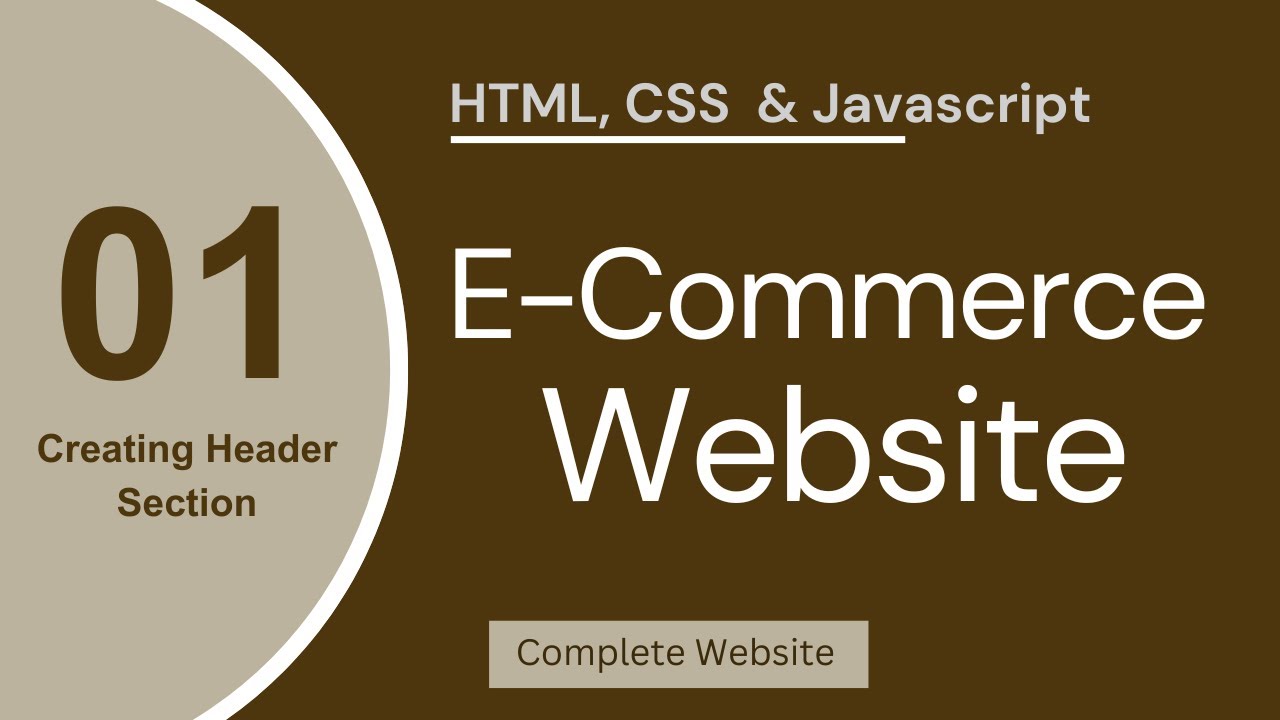 How to Create Header Section in E Commerce Website Using HTML, CSS & JavaScript