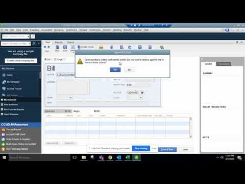 QuickBooks Desktop - Receive Inventory