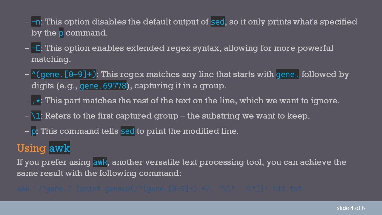 How to Extract Substrings with Regex Using sed and awk