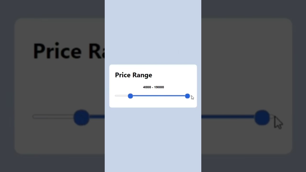 How To Make Range Slider Using HTML and CSS | Create Price Range Slider
