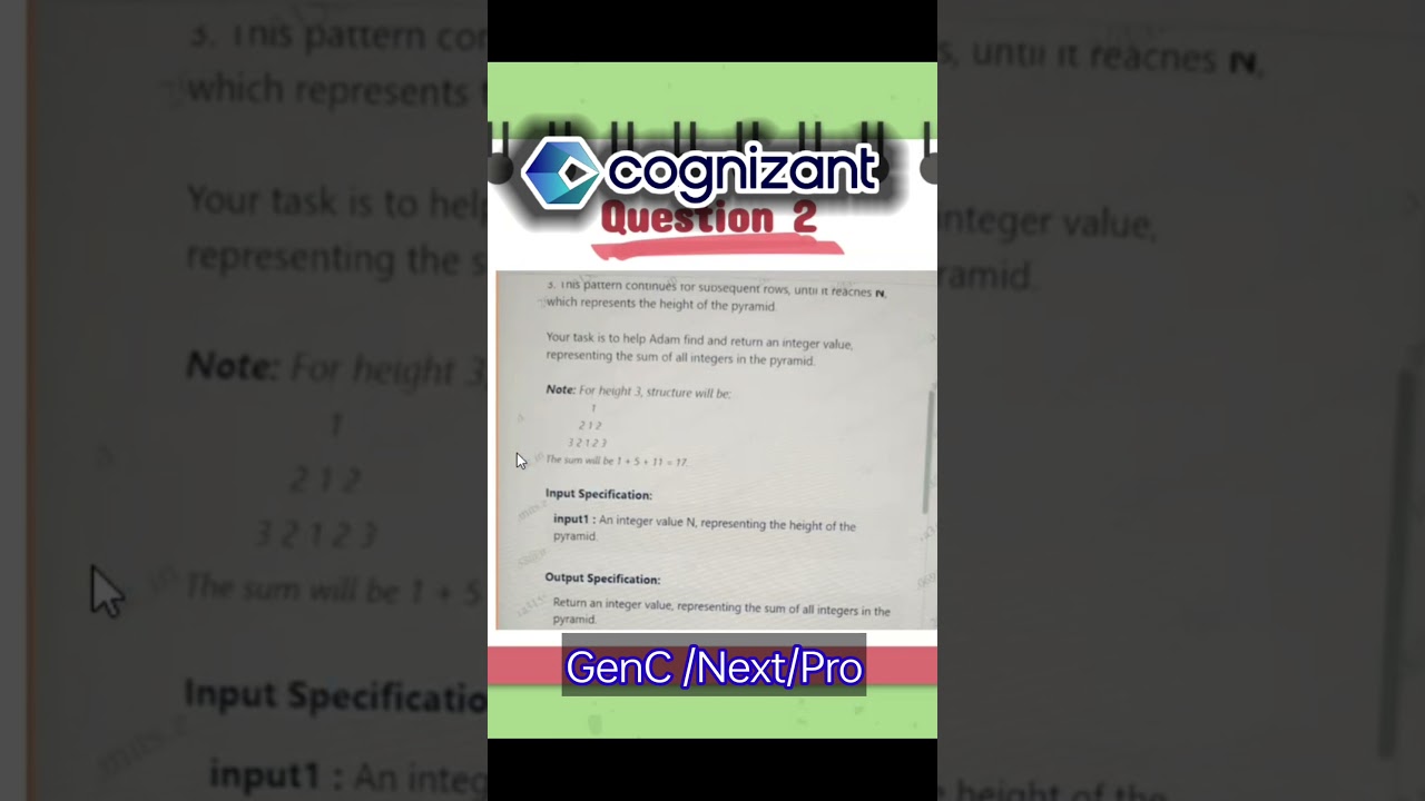 Cognizant GenC Technical Assessment 2025 | Cluster 1 Java #cognizant #cognizantgenc #genc #cts