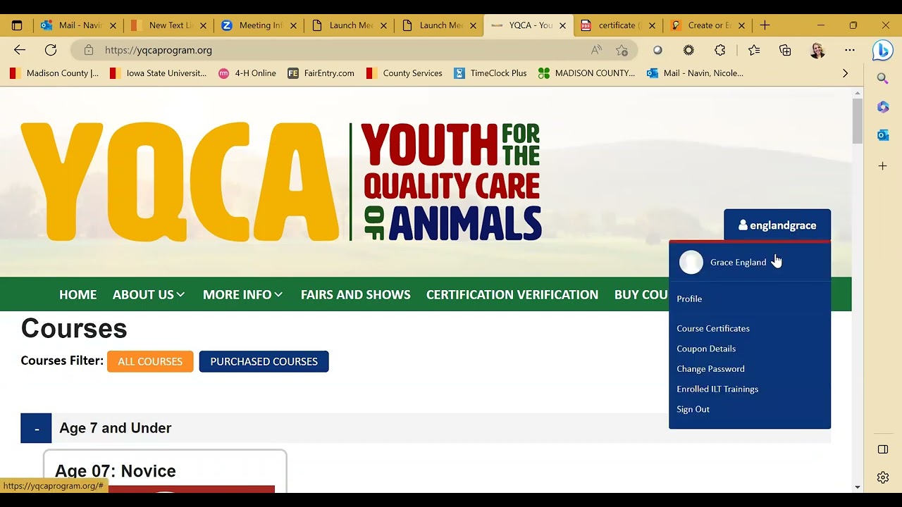 YQCA Certificate Instructional Video