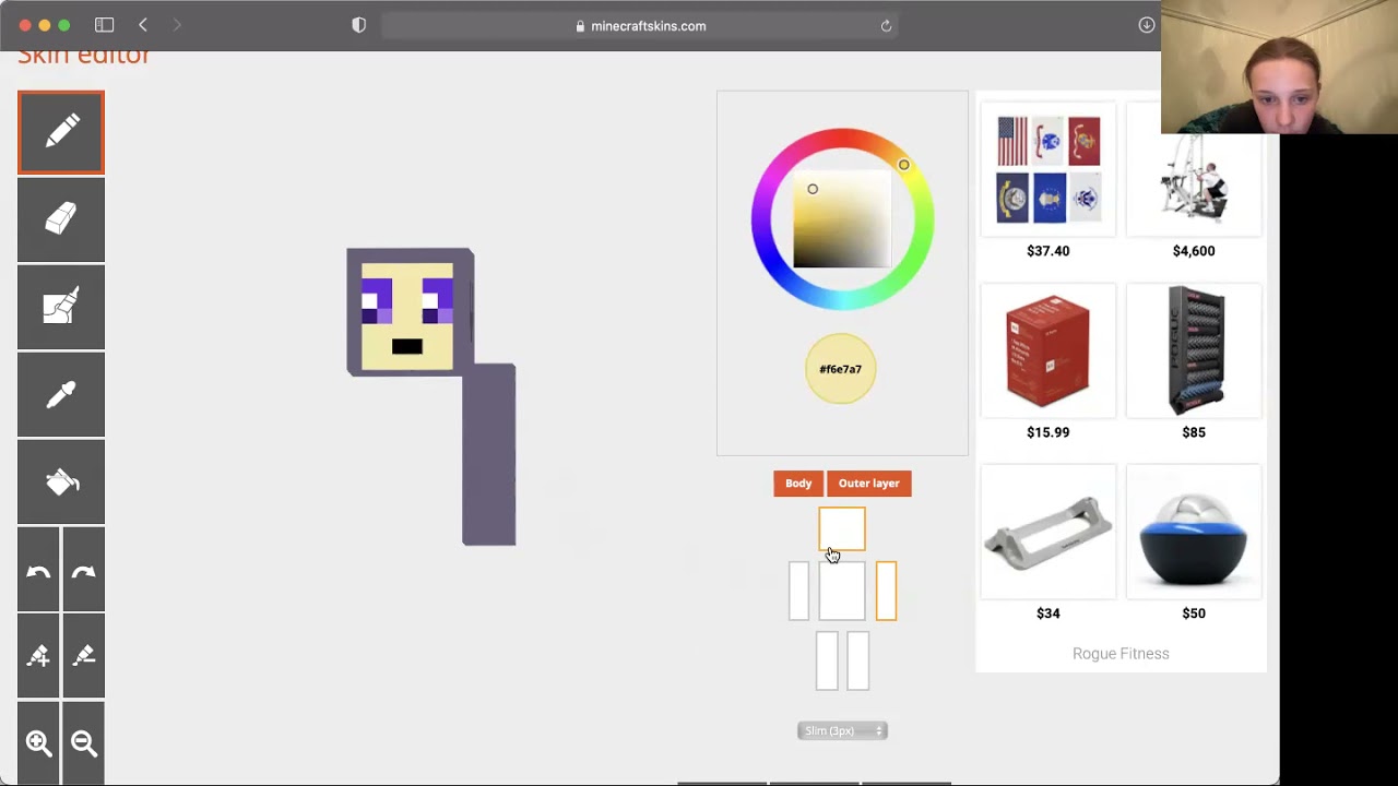 Customizing Minecraft Skin - Cat Onesie