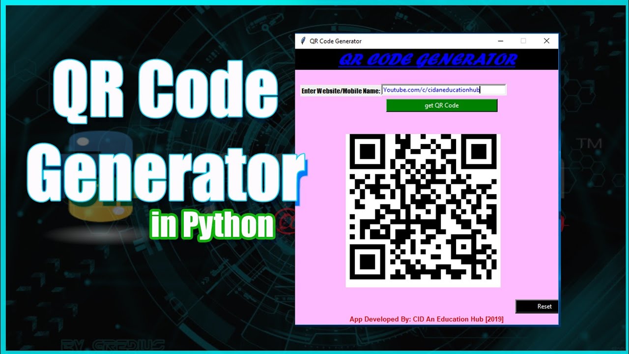 QR Code Generator App in python || Tutorial